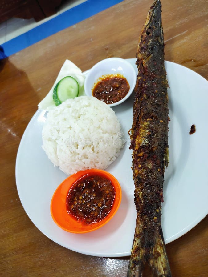 Spicy Grilled Barakuda Fish Stock Image - Image of barakuda, grilled ...