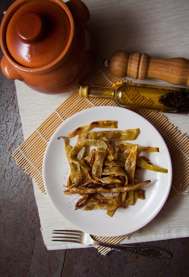 Spicy grilled green beans stock image. Image of fresh - 63252245