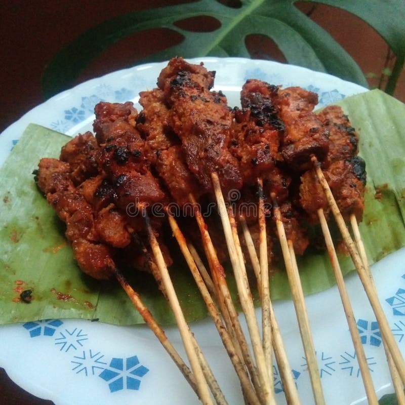 Spicy Grilled Meat ,namely Satay Stock Photo - Image of meat, indonesia ...