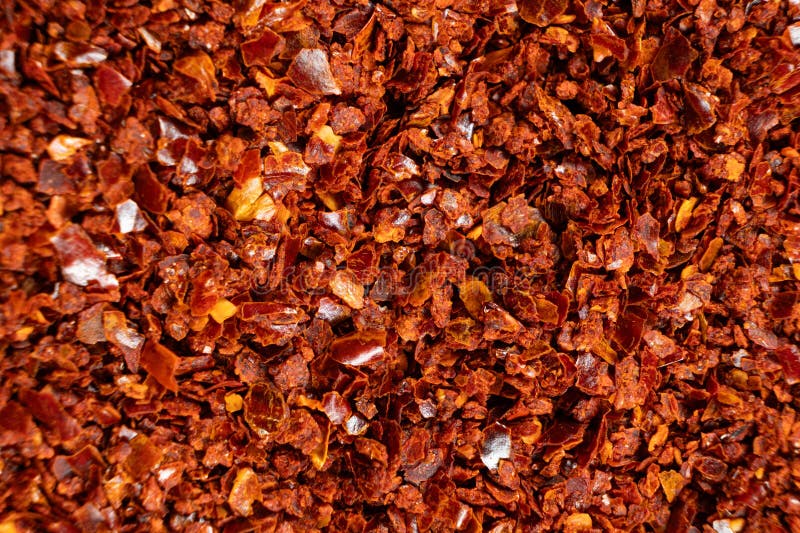 Spicy Ground Chili Pepper Close-up Texture Top View Stock Image - Image ...