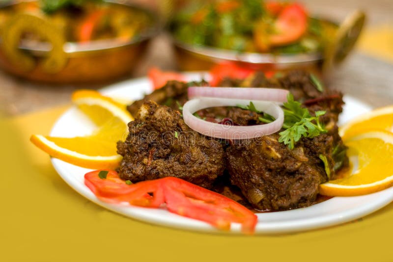 Spicy Masala Mutton Fry, Indian Food. Stock Photo - Image of spicy ...