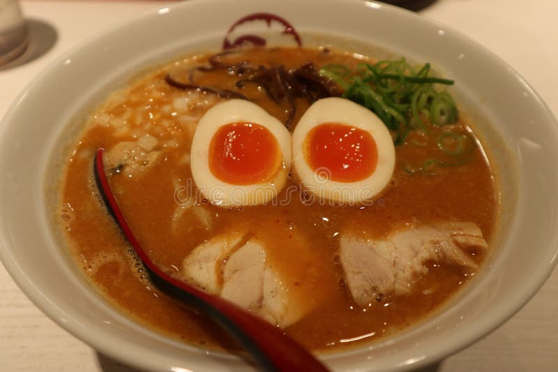 Spicy Miso Ramen in Kyoto, Japan Stock Image - Image of japan, japanese ...