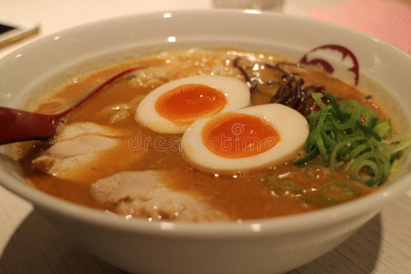 Spicy Miso Ramen in Kyoto, Japan Stock Image - Image of cuisine, ramen ...