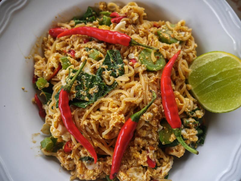 Spicy noodle stock image. Image of yummy, spicy, look - 158759317