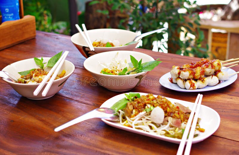 Spicy Noodle and Meatballs Set Stock Photo - Image of meat, lunch: 36130724