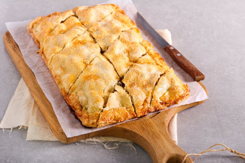 Spicy Pear and Raisin Pie, Sliced Stock Photo - Image of fruit, bake ...