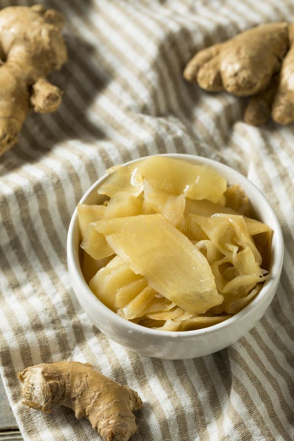 Spicy Pickled White Ginger stock photo. Image of pickle - 117960420