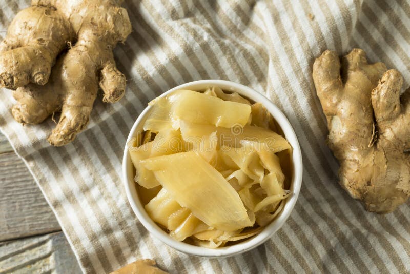 Spicy Pickled White Ginger stock image. Image of japanese - 117960513