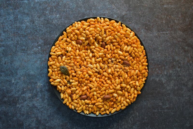 Spicy popped rice stock photo. Image of bhadang, cuisine - 204558664