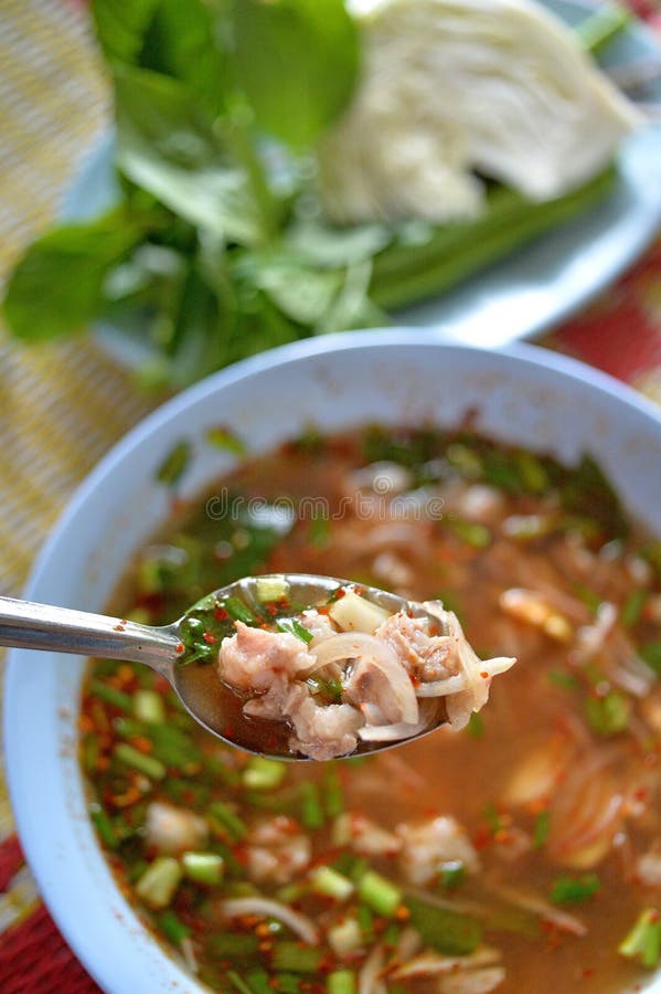 Spicy Pork Soup stock photo. Image of spicy, green, traditional - 63156826