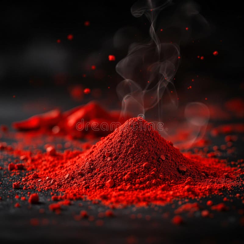 Chilly Powder with Red Chilly Stock Illustration - Illustration of ...