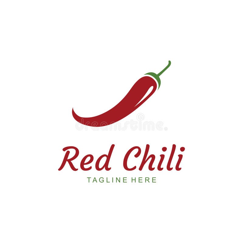Spicy Red Chilli Logo Icon stock vector. Illustration of sign - 283981911