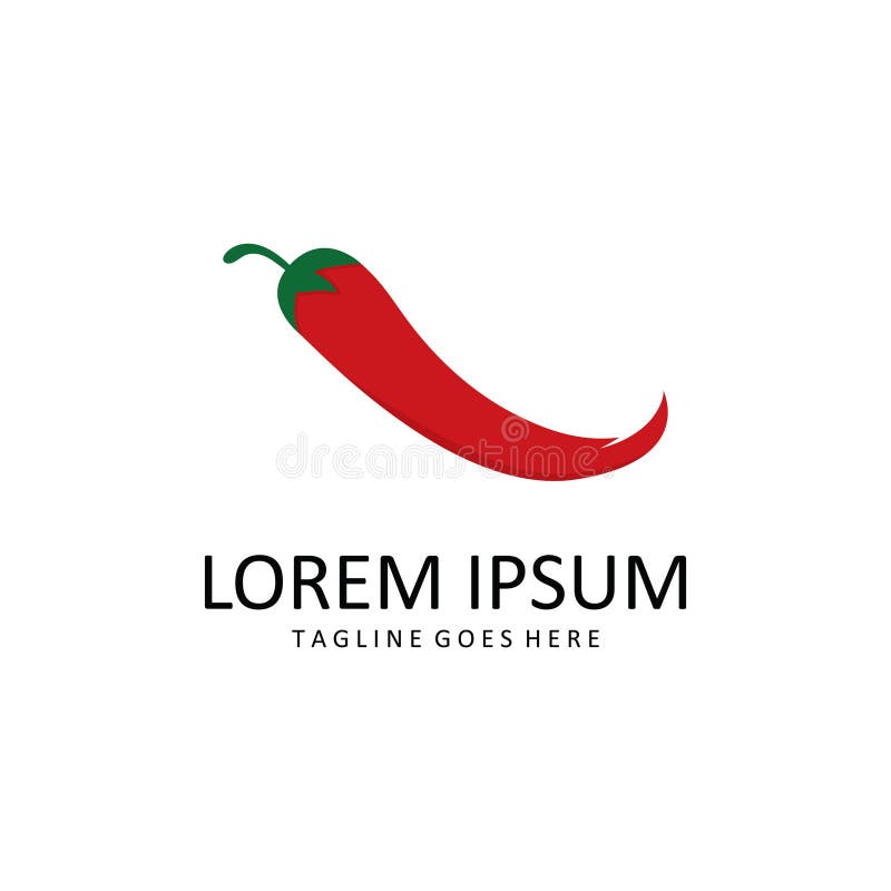 Spicy Red Chilli Logo Icon stock vector. Illustration of nature - 283981942