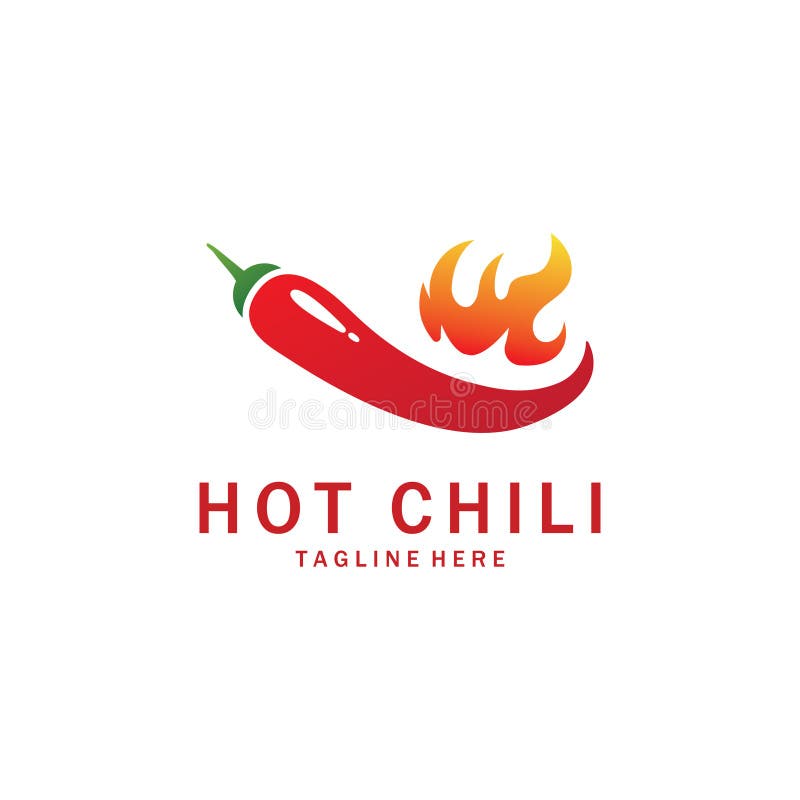 Spicy Red Chilli Logo Icon stock vector. Illustration of fresh - 283981954
