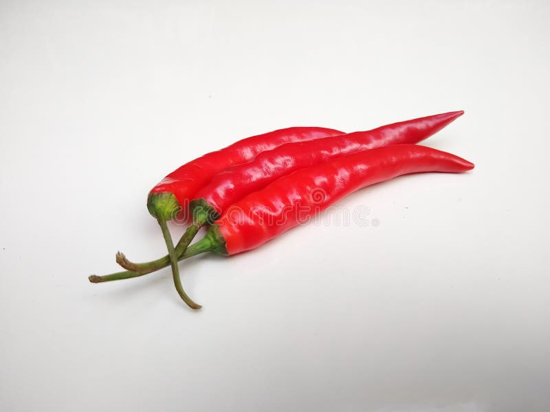 Spicy Red Chilli Peppers Isolated on White Background Stock Image ...