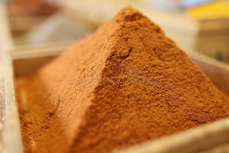 Spicy Red-colored Seasoning in Shape of Triangle Stock Photo - Image of ...