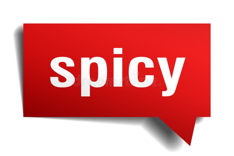 Spicy red 3d speech bubble stock vector. Illustration of white - 118059663