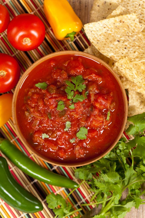 Spicy red salsa stock photo. Image of fresh, jalapeno - 45219068