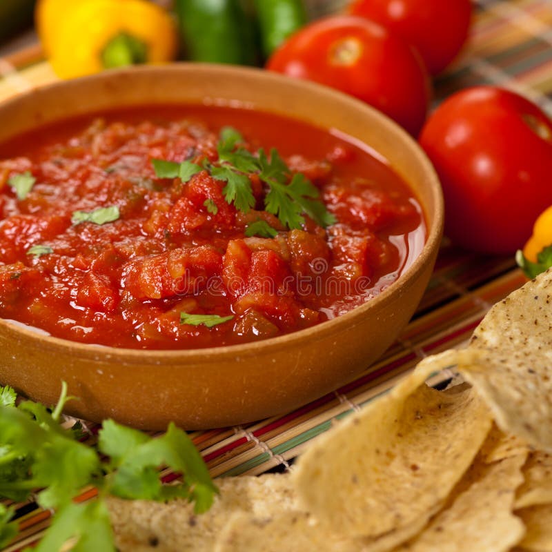 Spicy red salsa stock image. Image of food, party, meal - 45219079