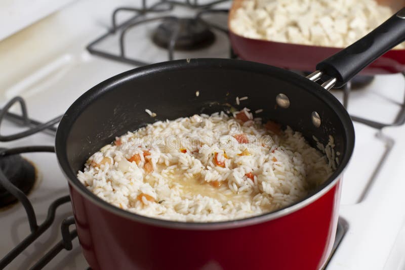 Boiling Rice in Huge Pot stock photo. Image of diet - 151242152