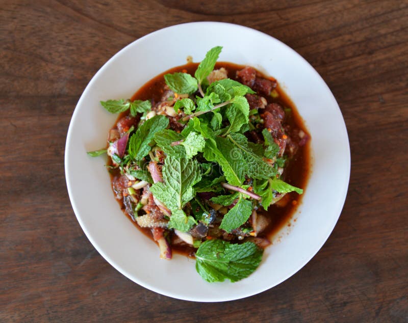 Spicy salad meat raw stock photo. Image of close, european - 54872648