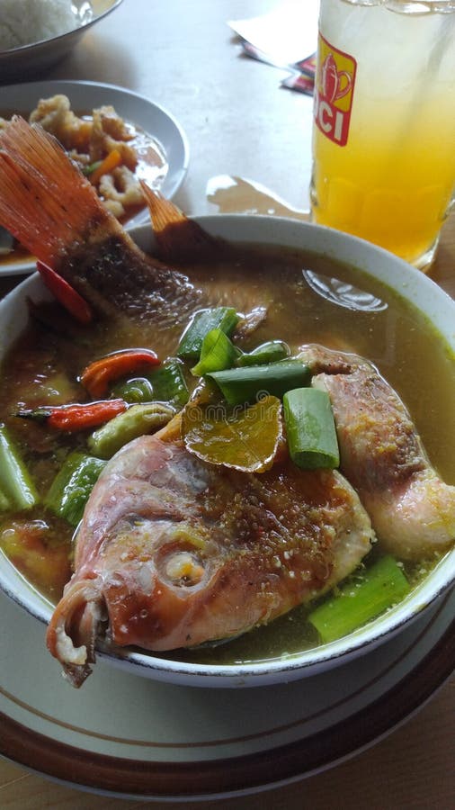 Spicy and Savory Snapper Head Soup Stock Image - Image of spicy, savory ...
