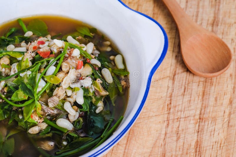 Spicy Soup of Red Ant Eggs are Larvae Stock Photo - Image of spicy ...