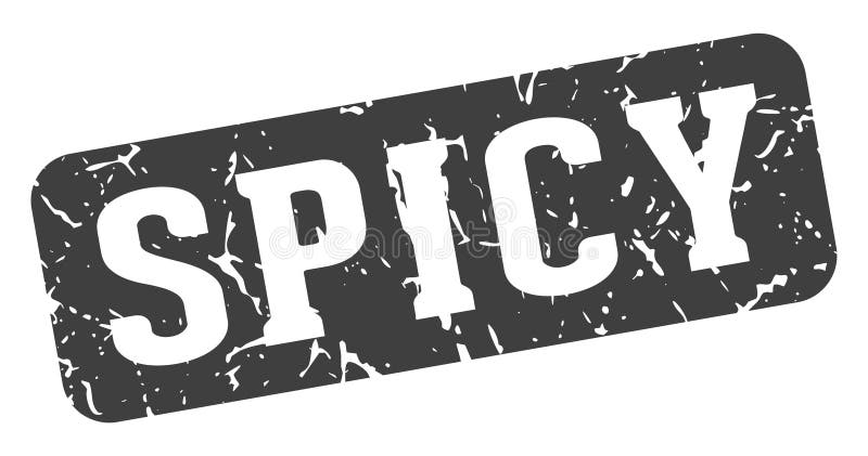Spicy Rectangular Sign. Spicy Stamp Stock Vector - Illustration of ...