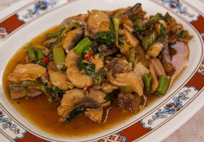 Spicy Stir Fried Fish Fillet with Herb Stock Photo - Image of eating ...