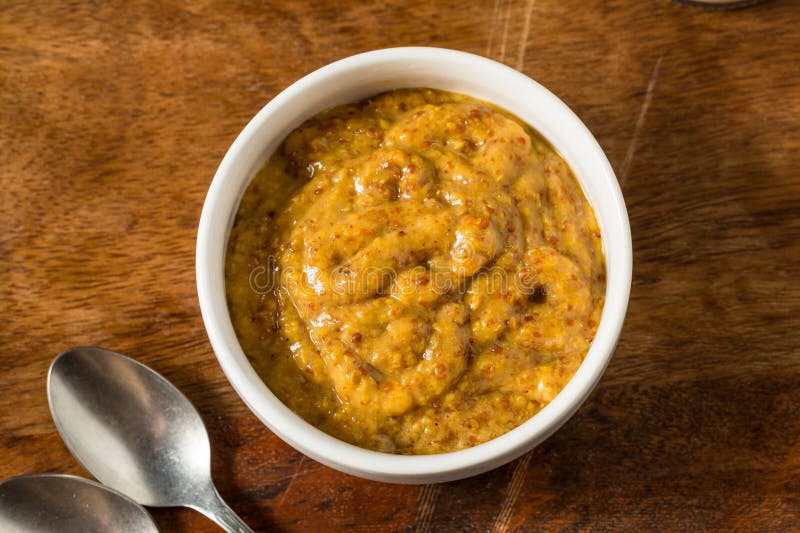 Spicy Stone Ground Yellow Mustard Stock Image - Image of sauce ...