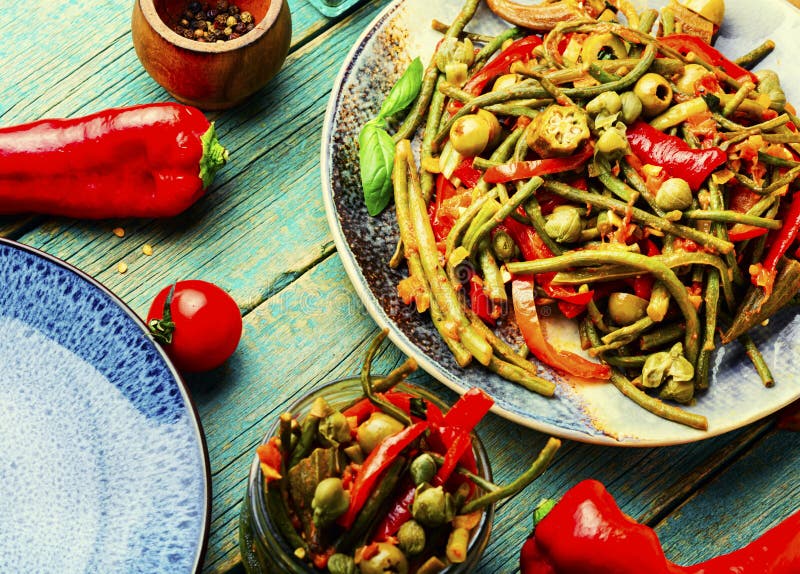 Spicy vegetable appetizer stock image. Image of food - 248384235