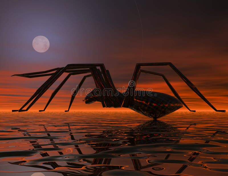 Spider stock illustration. Illustration of invasion, digital - 37707599