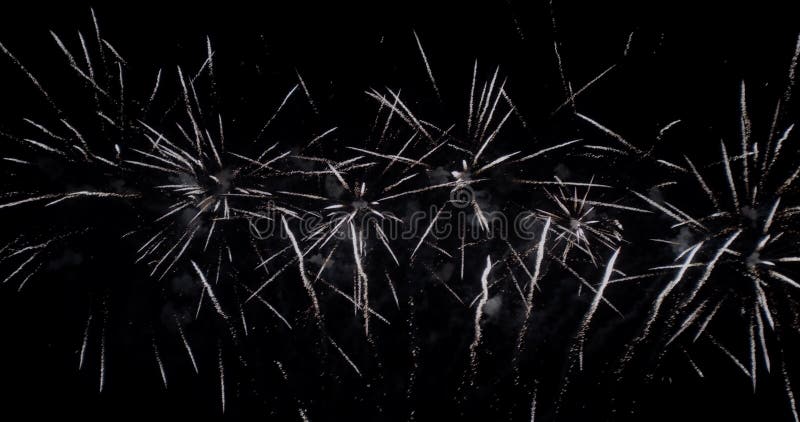 Spider Effect White Fireworks Multiple Explosions Stock Video - Video ...