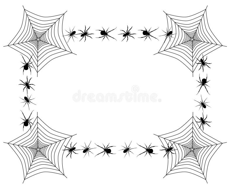 Spider border stock vector. Illustration of halloween - 21482734