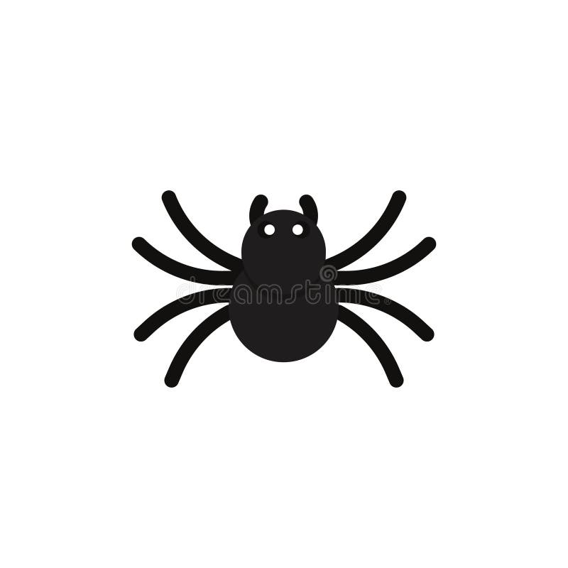 Spider Cartoon Flat Design Elements,Vector and Illustration Stock ...