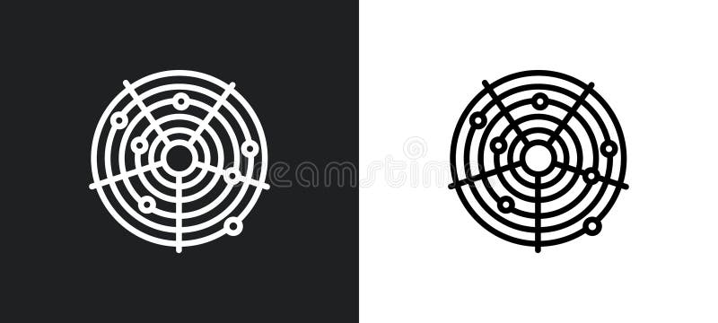 Spider Chart Outline Icon in White and Black Colors. Spider Chart Flat ...