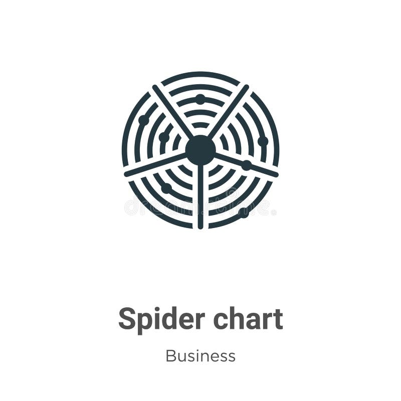 Spider Chart Vector Icon on White Background. Flat Vector Spider Chart ...