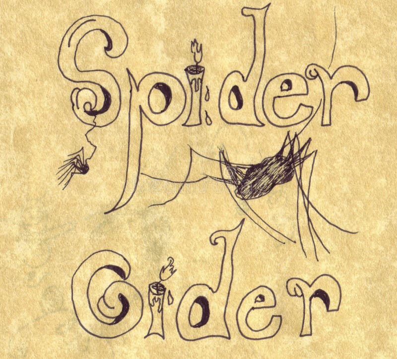 Spider Cider stock illustration. Illustration of drawing - 11059632