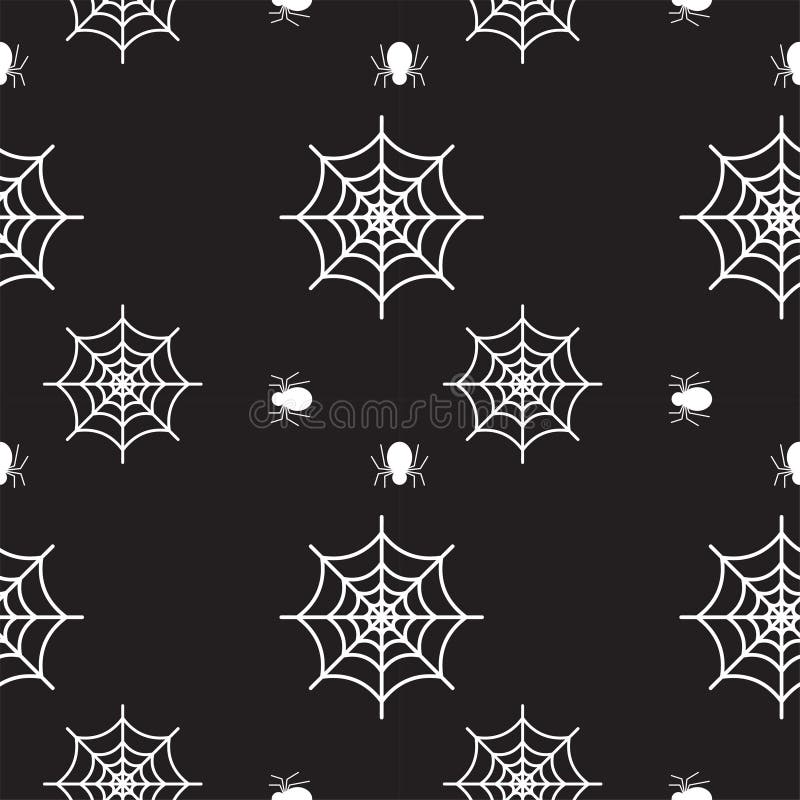 Black Spider Web Texture Vector Illustration on White Color Background ...