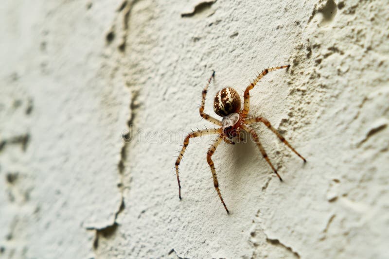 Spider on Concrete Wall stock photo. Image of exterior - 361932930