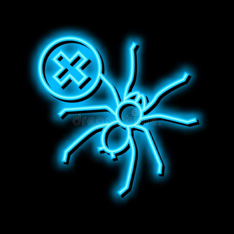 Spider Control Neon Glow Icon Illustration Stock Vector - Illustration ...