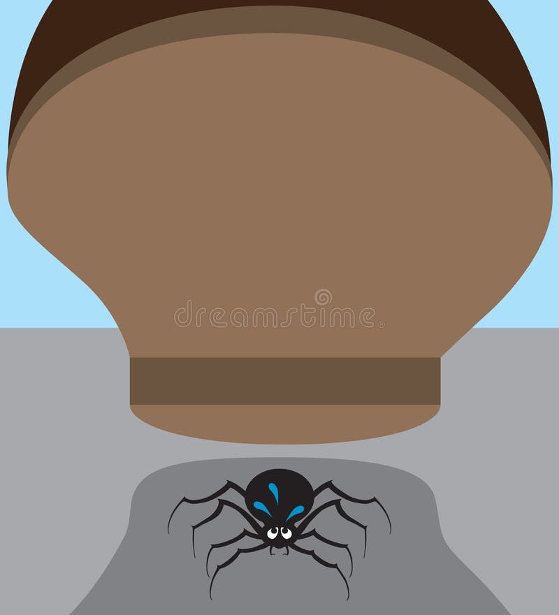 Spider in Danger stock vector. Illustration of predator - 70095782