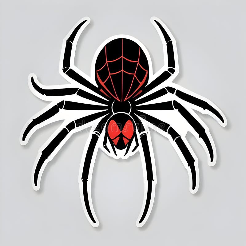 Spider Emblem (Sticker) stock illustration. Illustration of circle ...