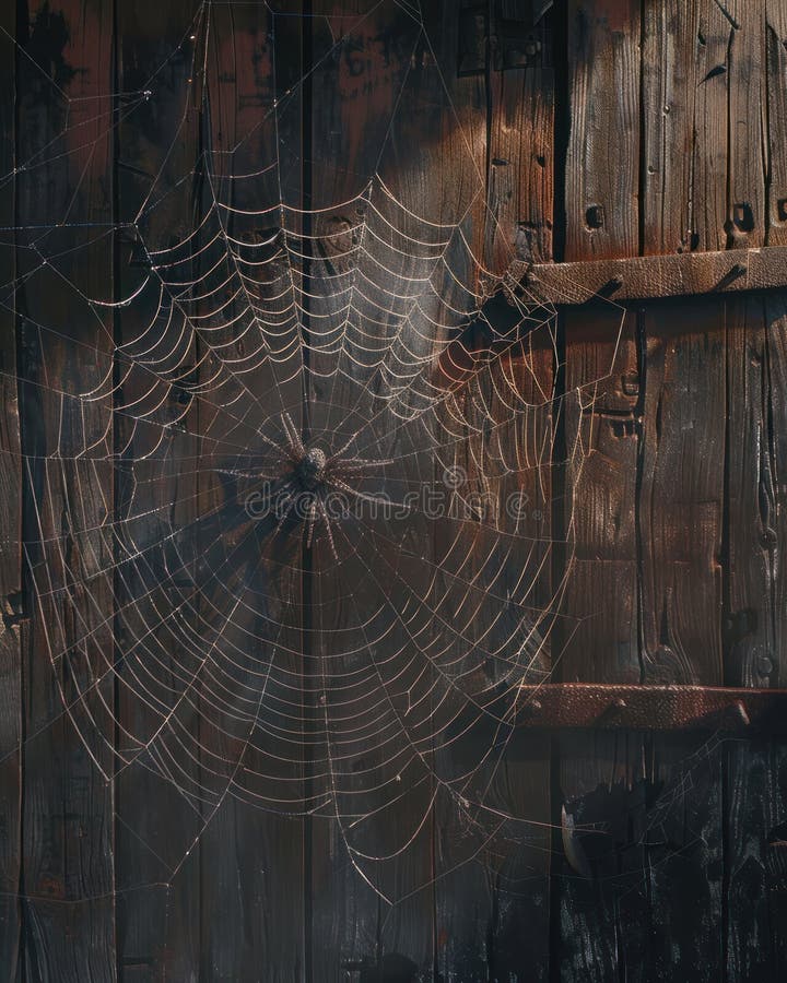 A Spider Expertly Spinning Its Intricate Web in the Corner of an Old ...