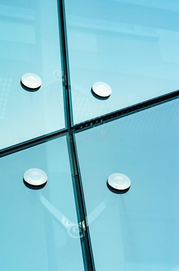 Spider Facade Fixing System Close-up Stock Image - Image of reflection ...