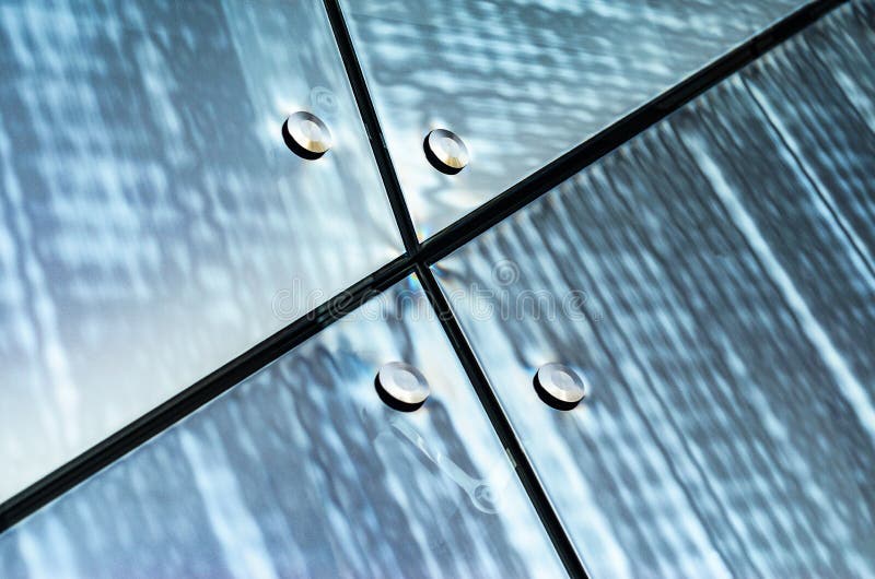 Spider Facade Fixing System Close-up Stock Image - Image of reflection ...