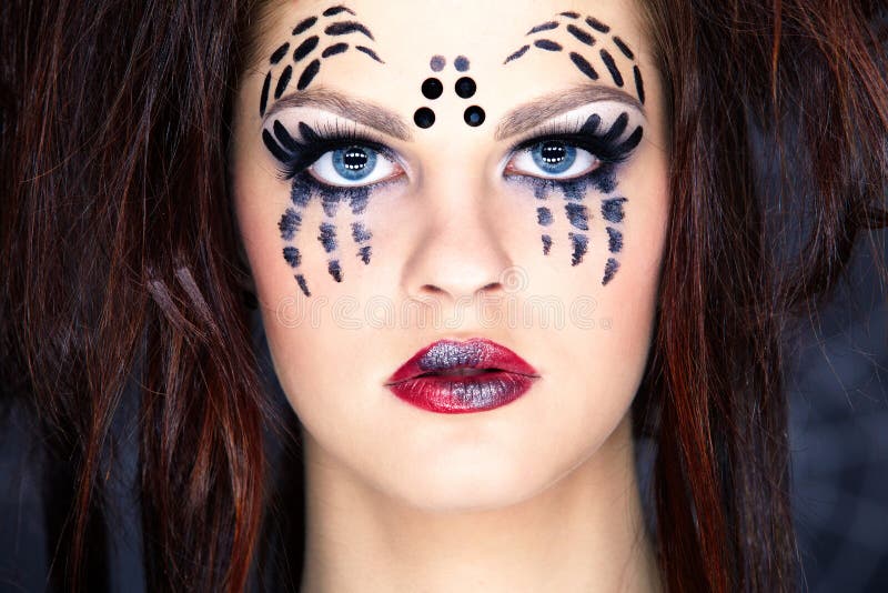 Spider girl stock photo. Image of closeup, grasping, cute - 17055604