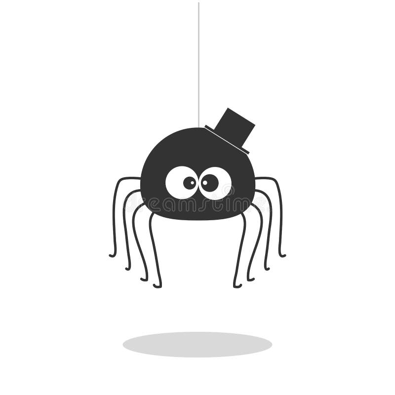 Hanging Spider String Stock Illustrations – 201 Hanging Spider String ...