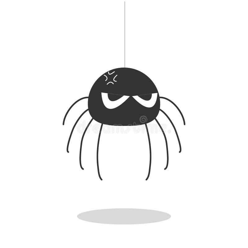 Hanging Spider String Stock Illustrations – 201 Hanging Spider String ...