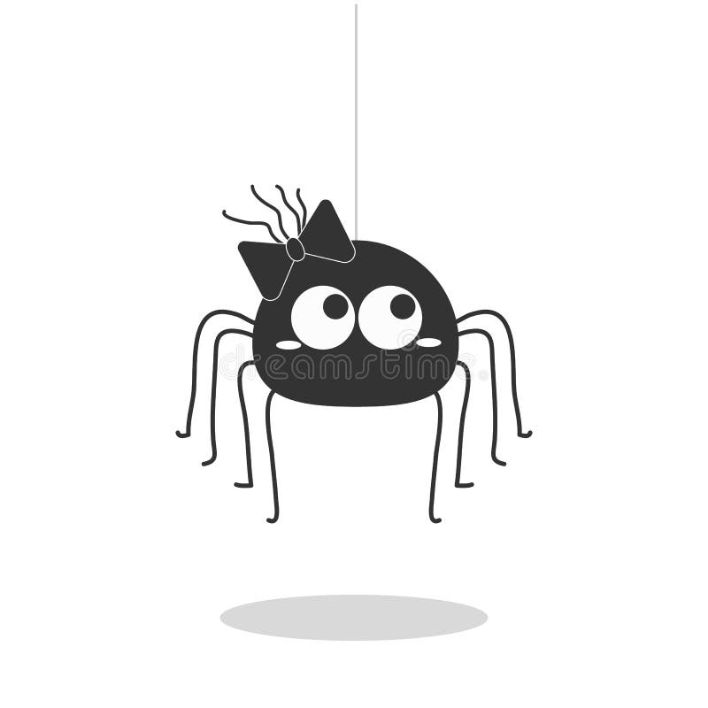 Cute Cartoon Hanging Spider